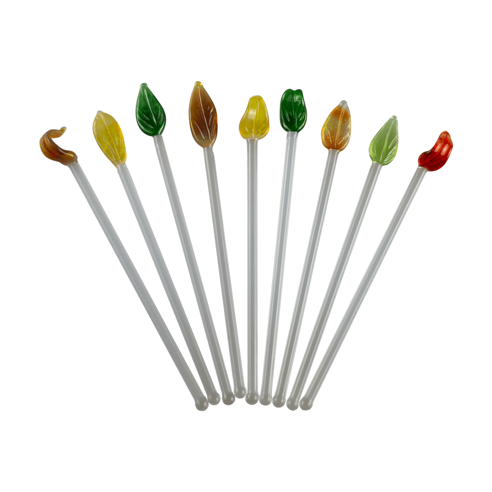 Glass Leaf Stir Sticks by Biting Glass | Ritual Colorado