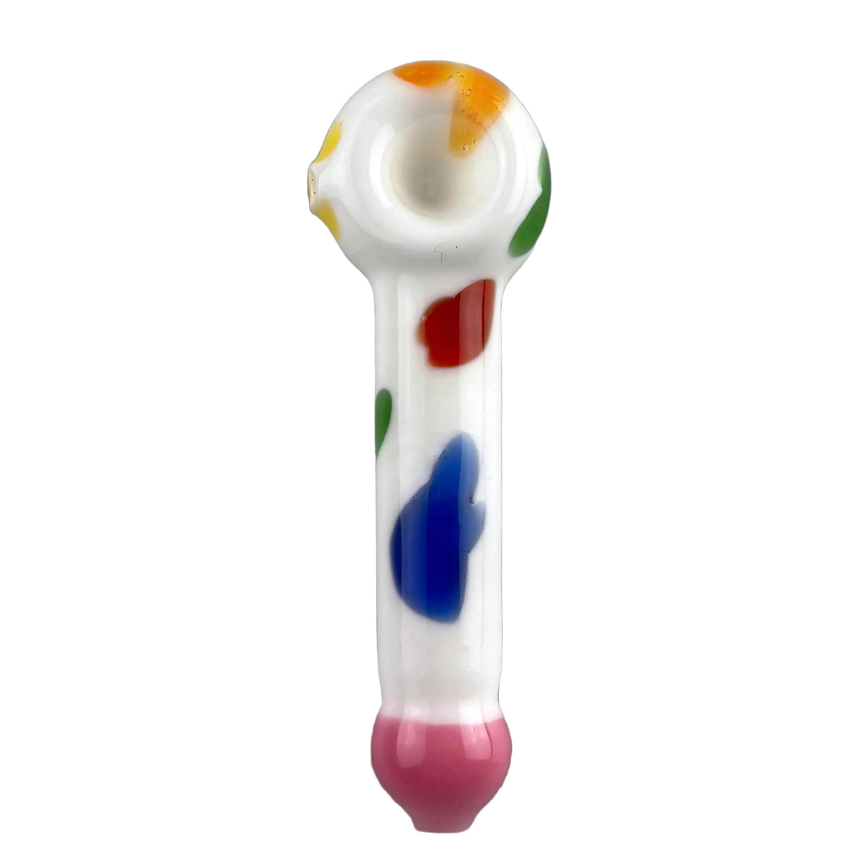 Rainbow Cow Print Spoon Pipe by Biting Glass | Ritual Colorado